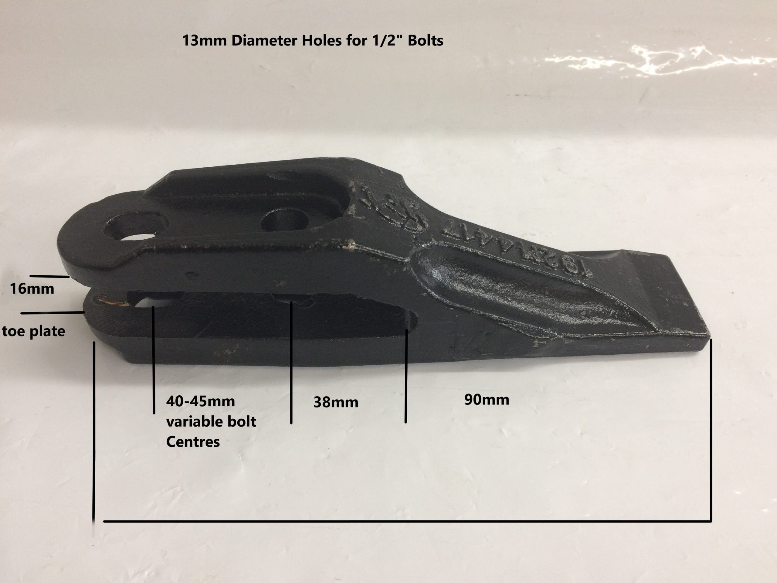 Mini Digger Bucket Tooth Volvo Pel job 40-45mm variable holes - Plant ...